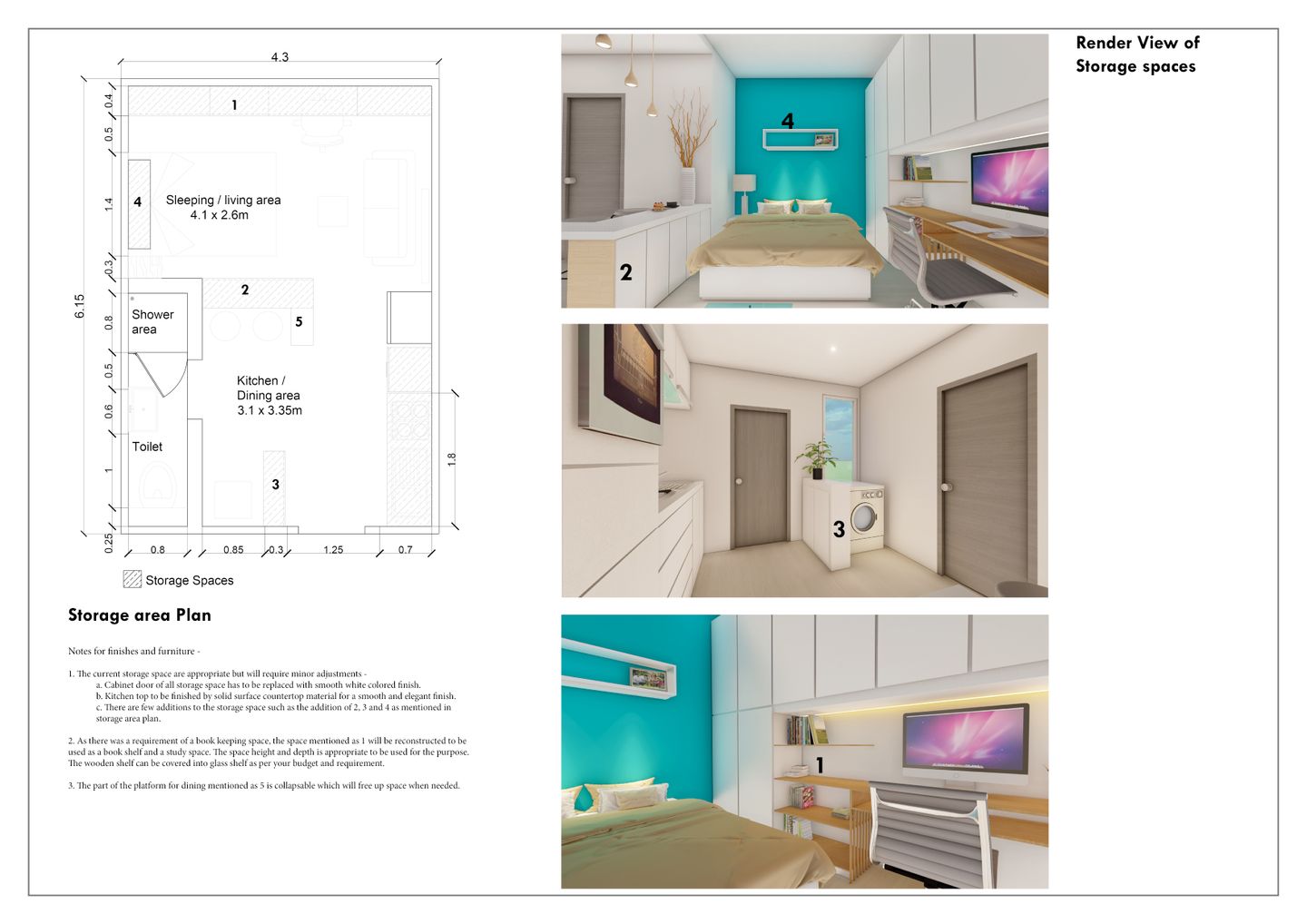 Finding A Layout For A Studio Apartment 26 Sqm Designed By | GoPillar