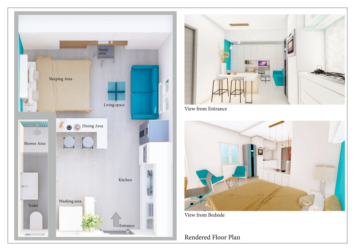 Finding A Layout For A Studio Apartment 26 Sqm Designed By | GoPillar