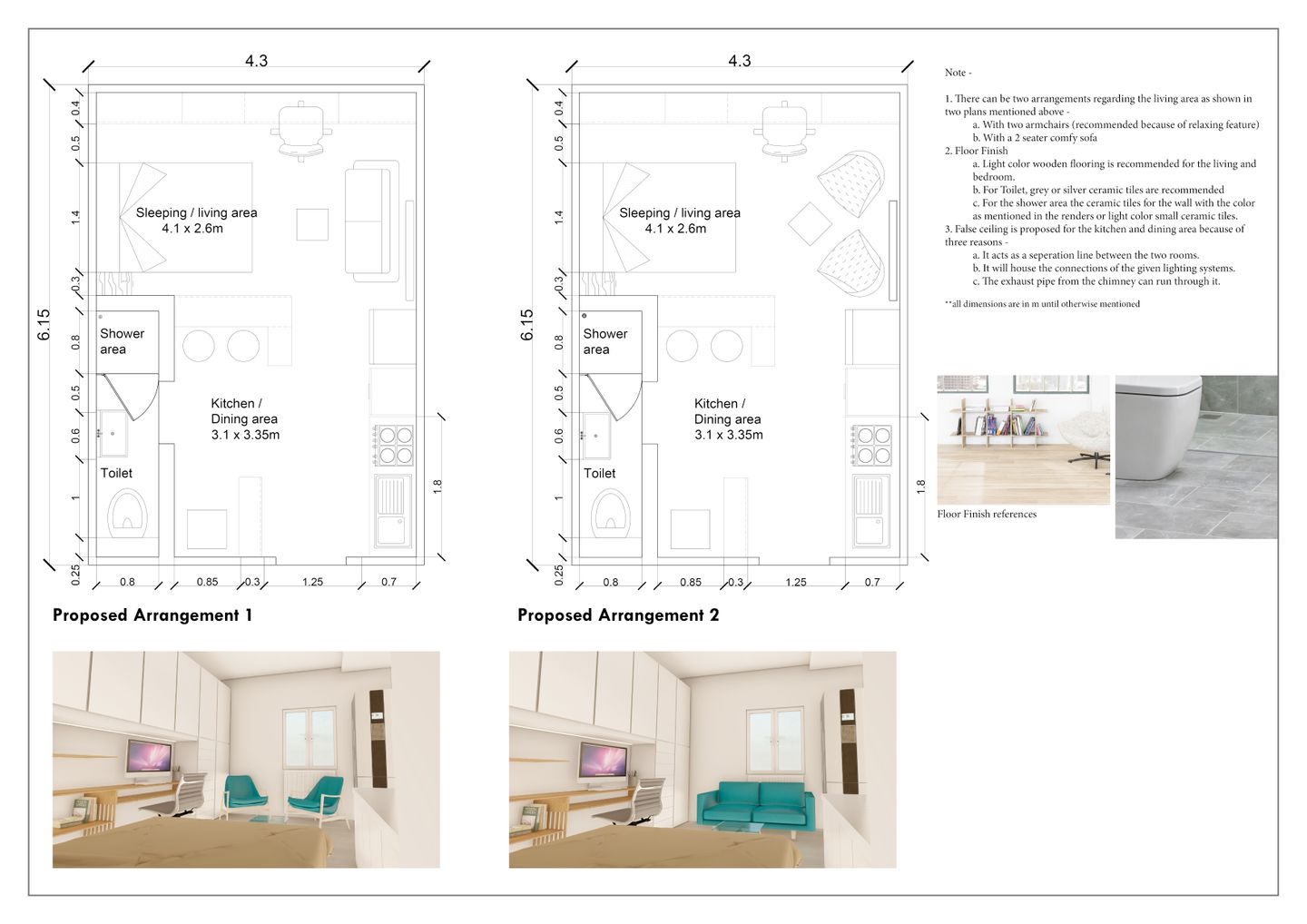 Finding A Layout For A Studio Apartment 26 Sqm Designed By | GoPillar