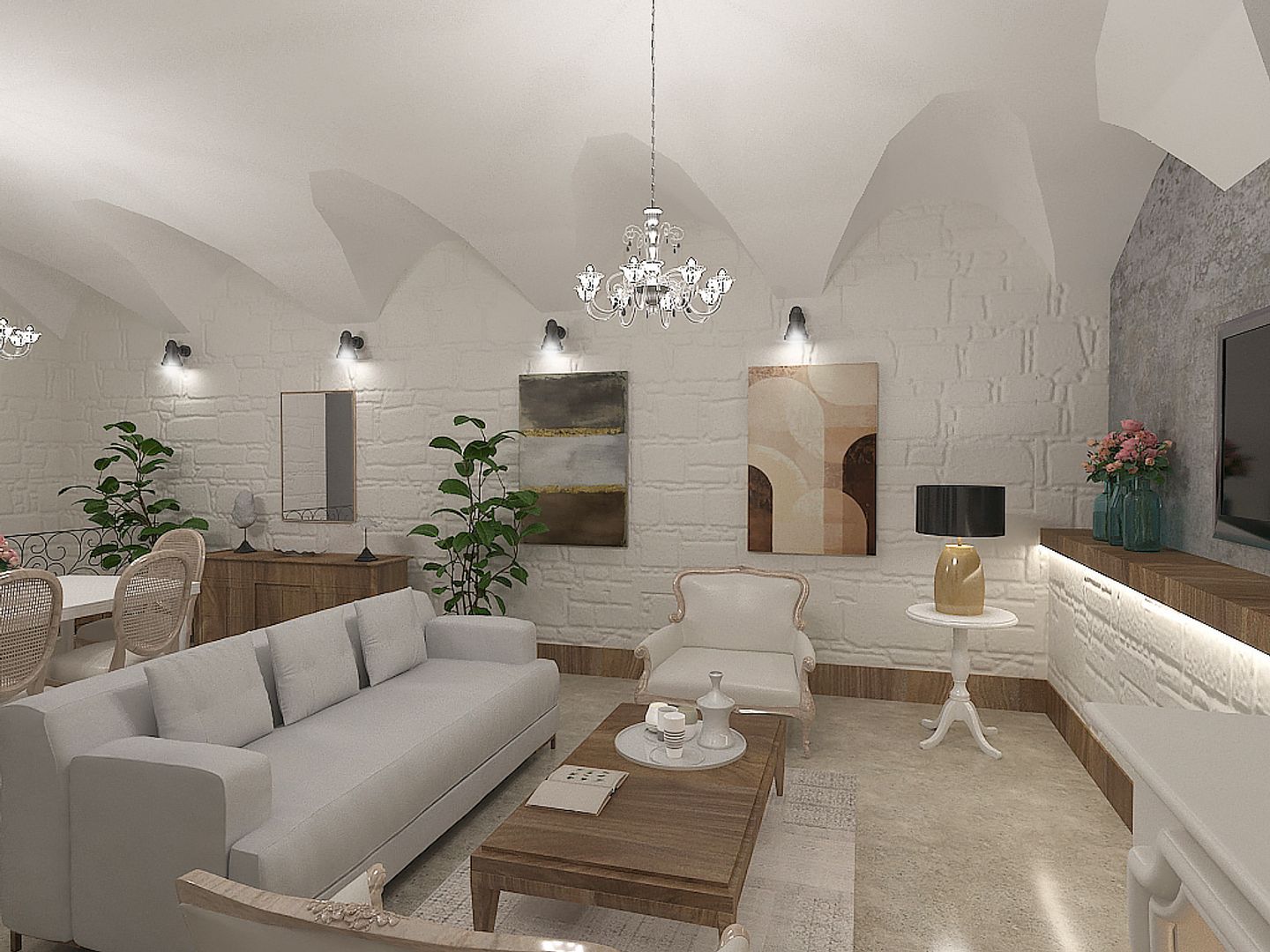 Living Room Of Tobaldi's House Designed By | GoPillar