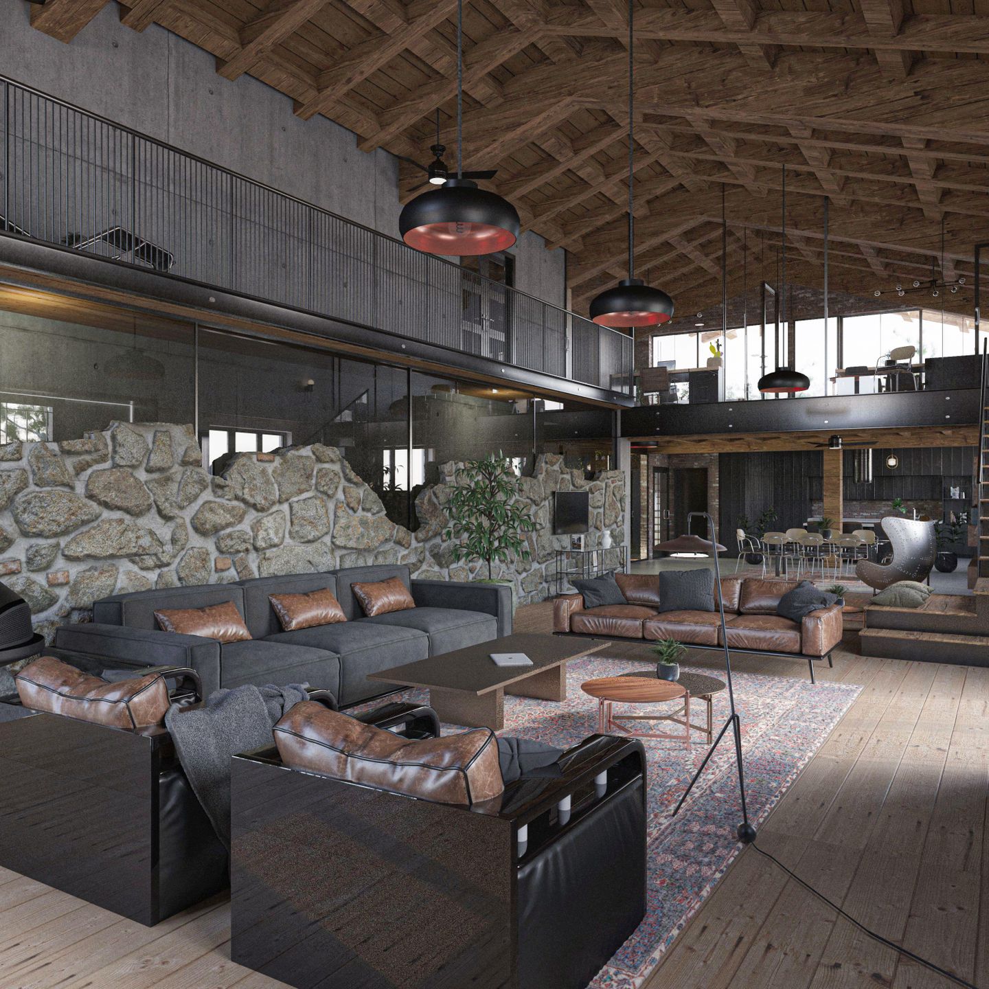 Industrial Loft With Spa And Gym Designed By | GoPillar